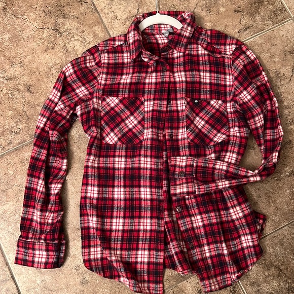 Rip Curl | Tops | Rip Curl Flannel Red White And Black Size Medium ...